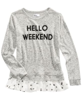Epic Threads Big Girls Hello Weekend Top, Created for Macy's - Macy's