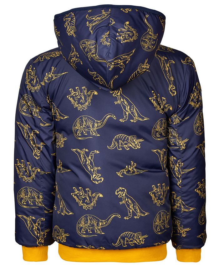Epic Threads Little Boys Dino Reversible Water-Resistant Hooded Puffer Jacket, Created for Macy ...