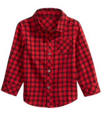 First Impressions Baby Boys Cotton Check Shirt, Created for Macy's - Macy's