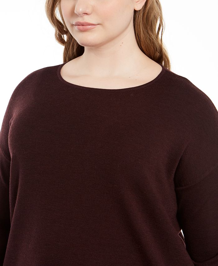 Eileen Fisher Plus Size Merino Wool Sweater - Macy's
