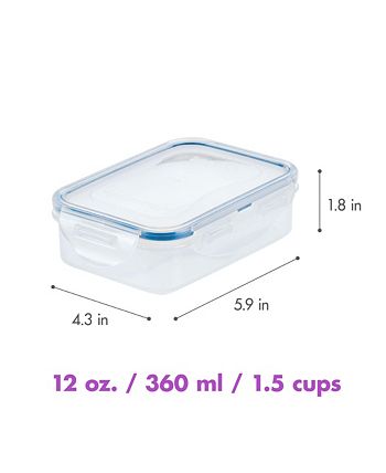 Lock n Lock Easy Essentials Rectangular 12-Oz. Food Storage Container ...