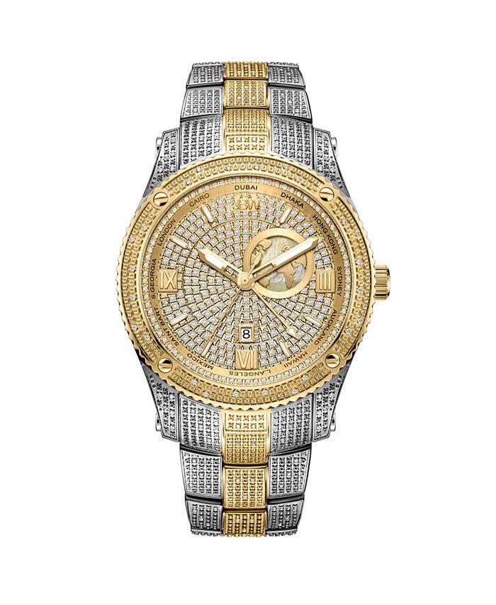 Jbw Men's Jet Setter GMT Multi 18K Gold-Plated Stainless Steel Bracelet ...