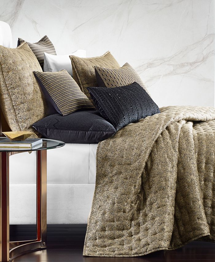 Hotel Collection CLOSEOUT! Linear Chevron Full/Queen Coverlet, Created ...
