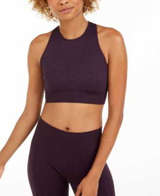 Ideology Seamless Racerback Medium-Impact Sports Bra, Created for Macy ...