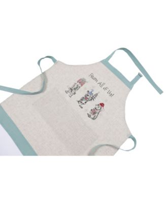 Manor Luxe Animal's Fun Holiday Party Embroidered Apron - Macy's