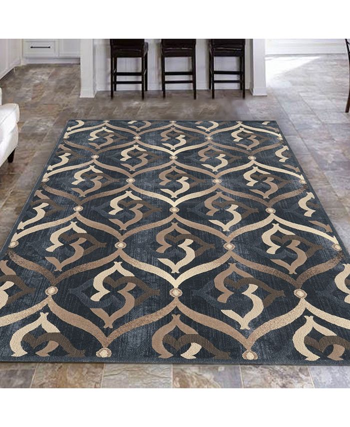 KM Home CLOSEOUT! 3796/1021/Gray Imperia Gray 5'3" x 7'3" Area Rug - Macy's