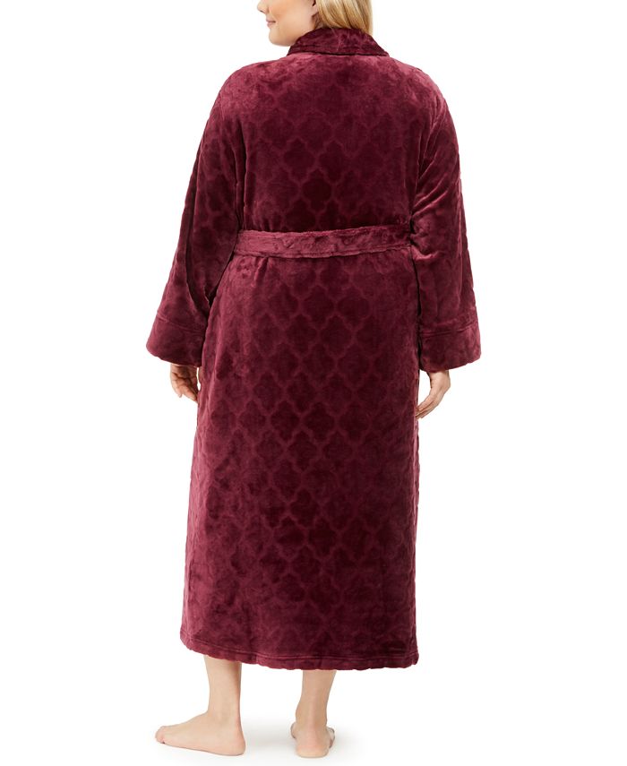 Charter Club Plus Size Long Plush Robe, Created for Macy's - Macy's
