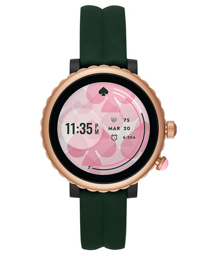 kate spade new york Women's Sport Scalloped Green Silicone Strap ...