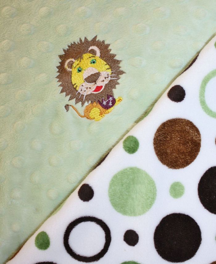 Lil' Cub Hub Minky Baby Boy Girl Blanket With Embroidered Lion - Macy's