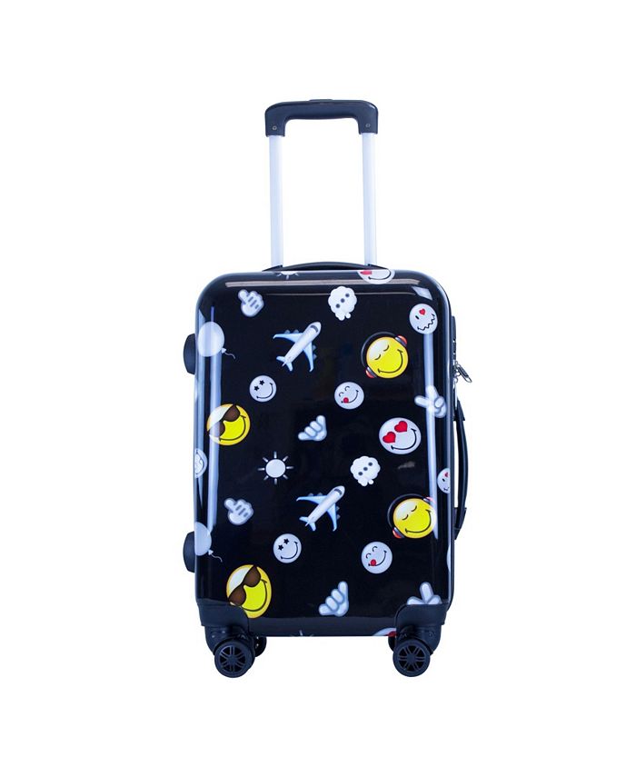 Smiley World Happy Travels 3 Piece Luggage Set - Macy's