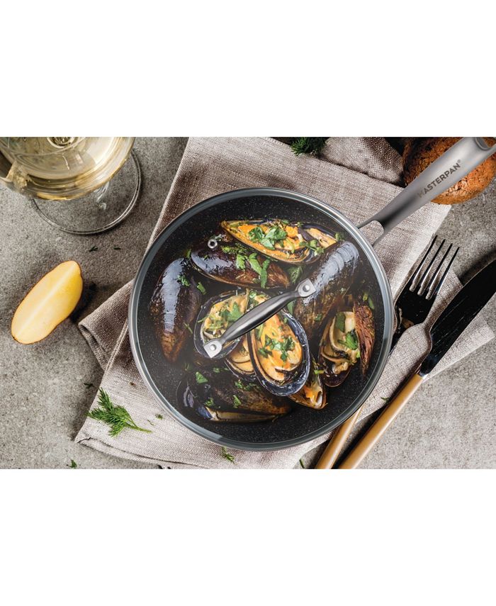 MasterPan Granite Ultra Non-Stick Cast Aluminum Sauce Pan with Glass ...