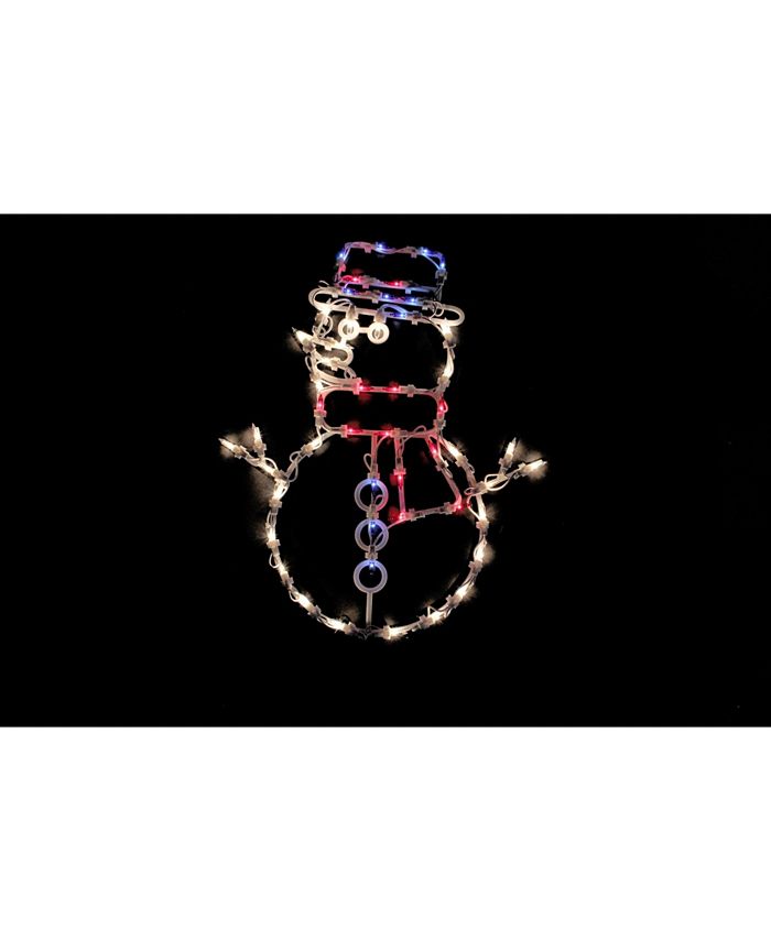 Northlight 18" Lighted Snowman Christmas Window Silhouette Decoration ...