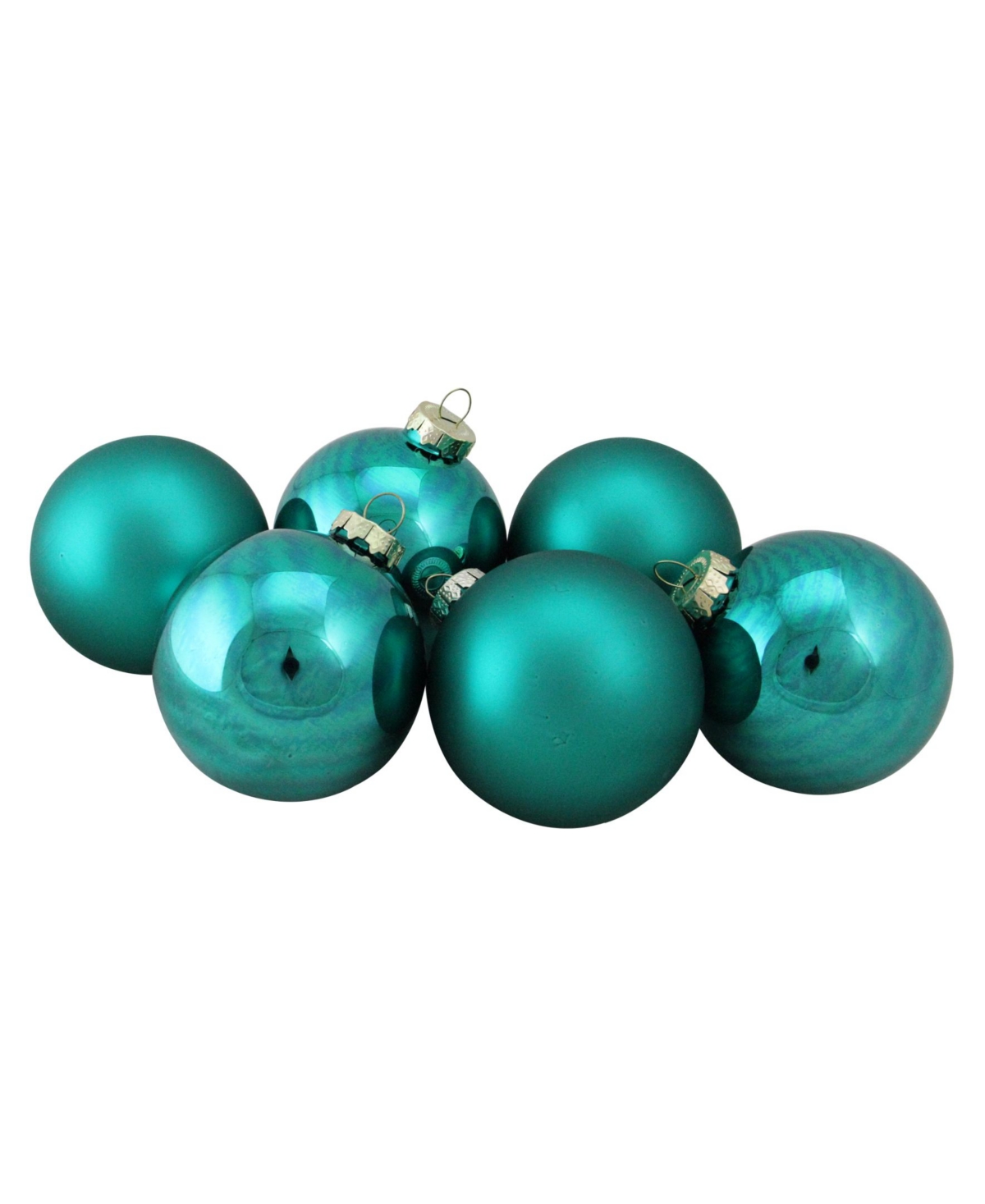 Click here for Northlight 6-Piece Shiny and Matte Turquoise Blue... prices