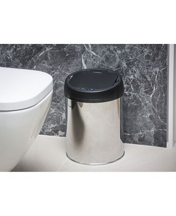 Hamilton Beach Brushed Stainless Steel Motion Sensor 2 Piece Trashcan ...