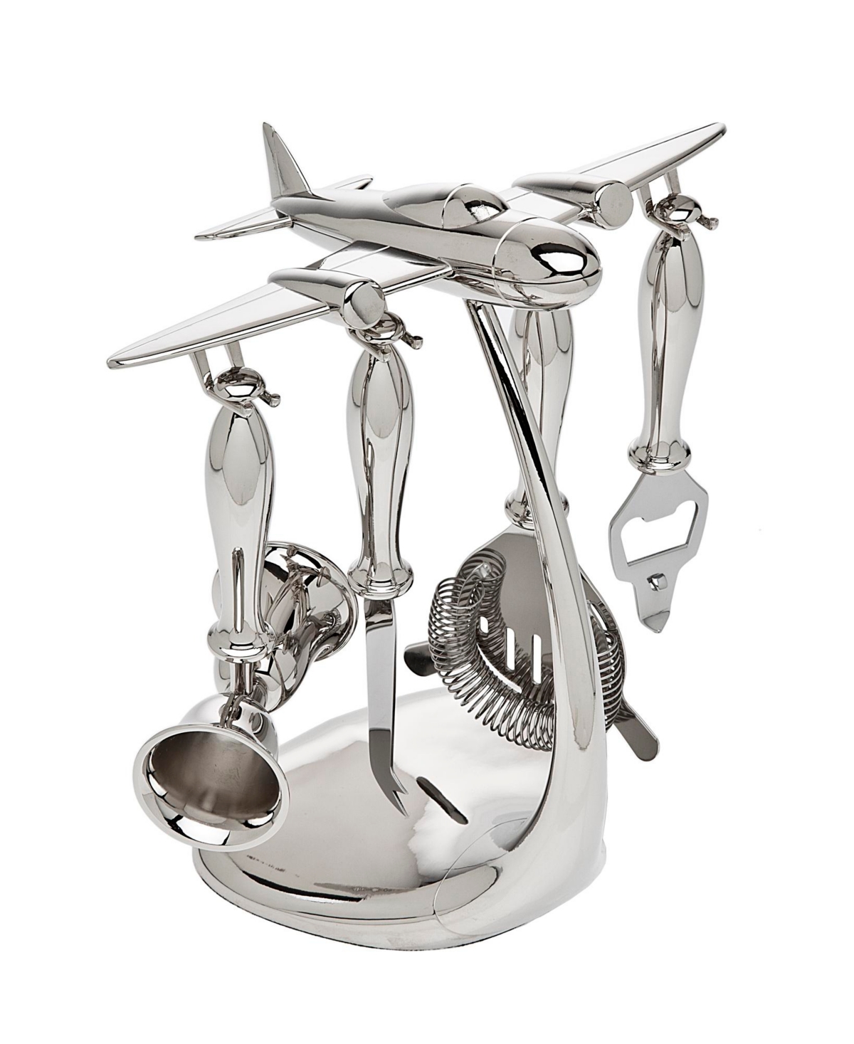 Click here for Godinger Airplane 5 Pc Bartools - Silver prices