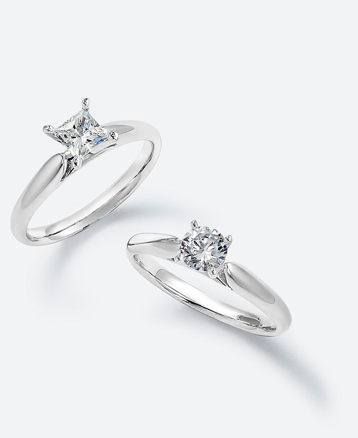Macy's Star Signature Diamond Solitaire Engagement Ring (1/2 ct. t.w ...