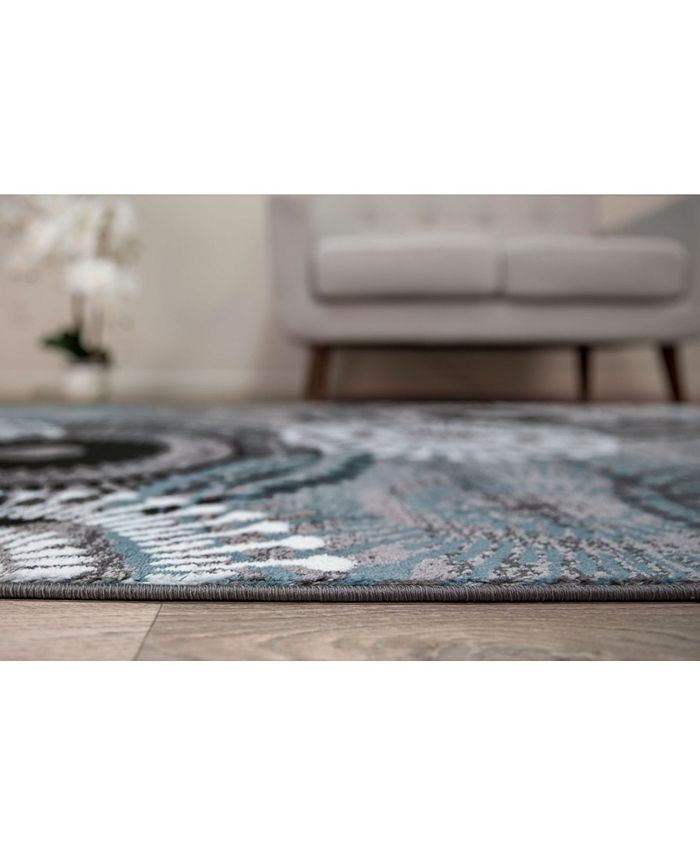 Main Street Rugs Montane Mon119 Blue/Gray 9' x 12' Area Rug - Macy's