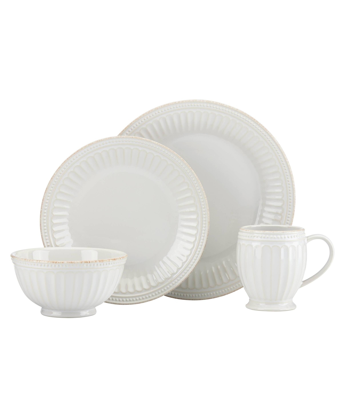 Click here for Lenox French Perle Groove 4 Pc. Place Setting - Wh... prices