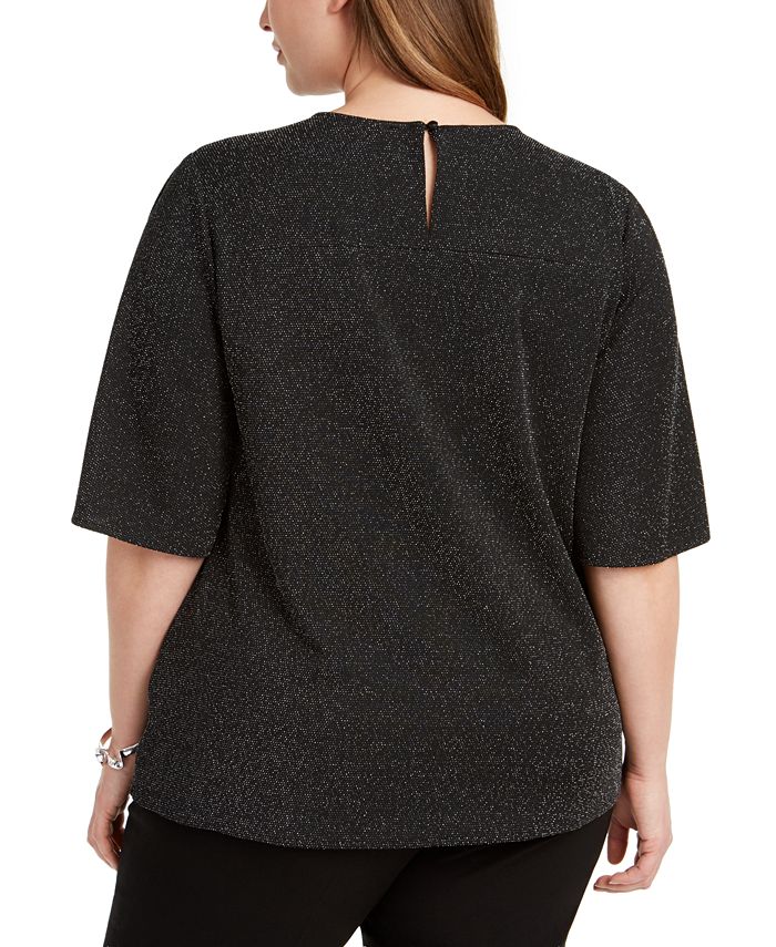Nine West Plus Size Metallic Top - Macy's