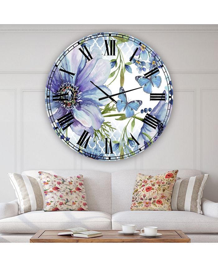 Designart Sheilas Lovely Garden-Jp3930 Oversized Cottage Wall Clock ...