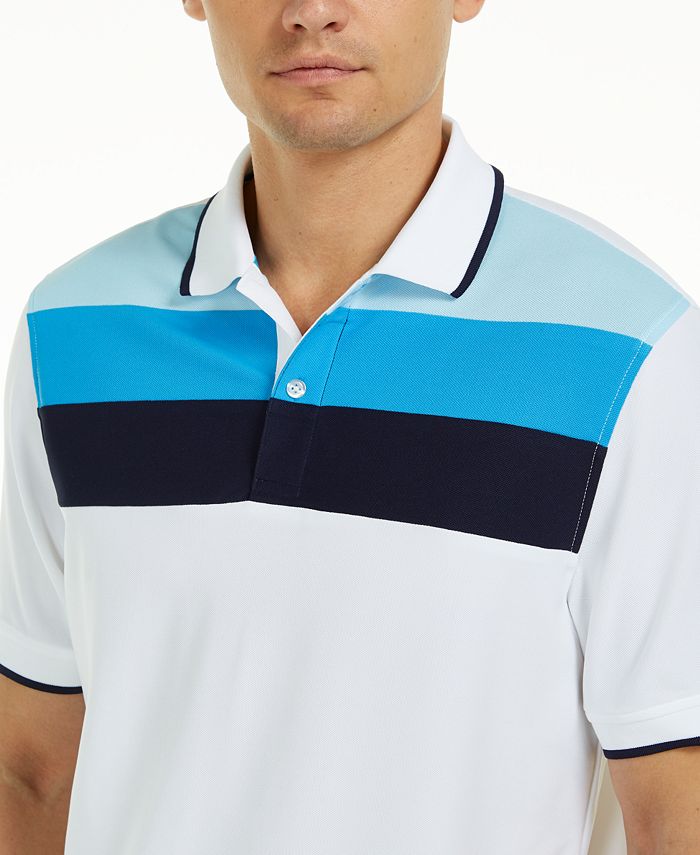 Club Room Men's Colorblocked Performance Polo Shirt, Created for Macy's ...