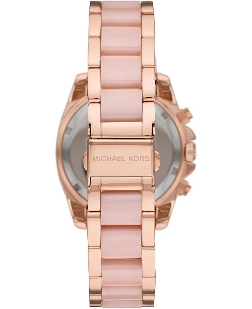 Michael Kors Women's Chronograph Blair Rose Gold-Tone Stainless Steel ...