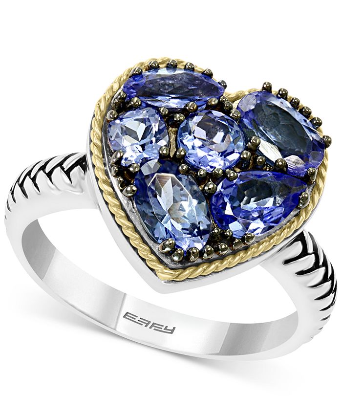 EFFY Collection EFFY® Tanzanite Heart Ring (2-1/5 ct. t.w.) in Sterling ...