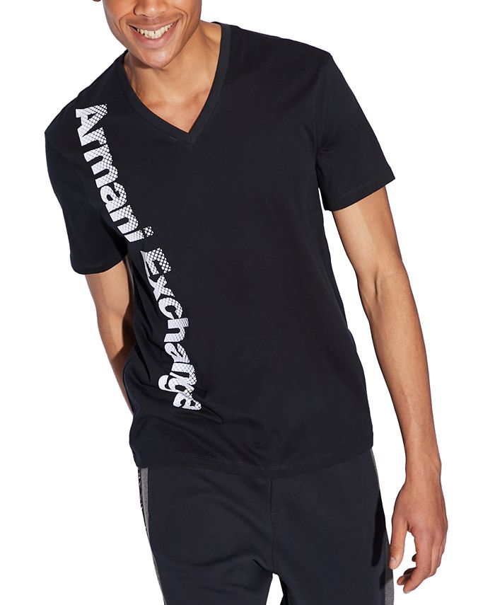A|X Armani Exchange Men's Large Vertical AX Text Logo T-Shirt - Macy's