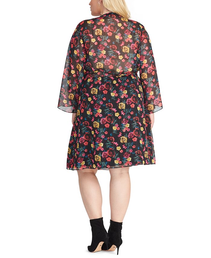 RACHEL Rachel Roy Trendy Plus Size Emma Floral-Print Dress - Macy's