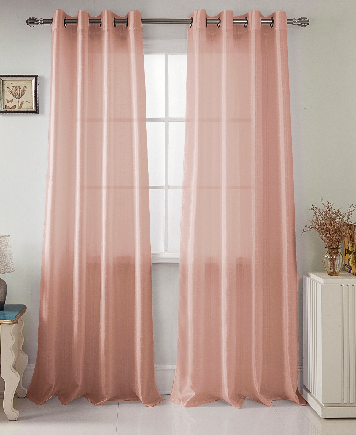 Click here for Rt Designers Collection Nancy Faux Silk Grommet Cu... prices