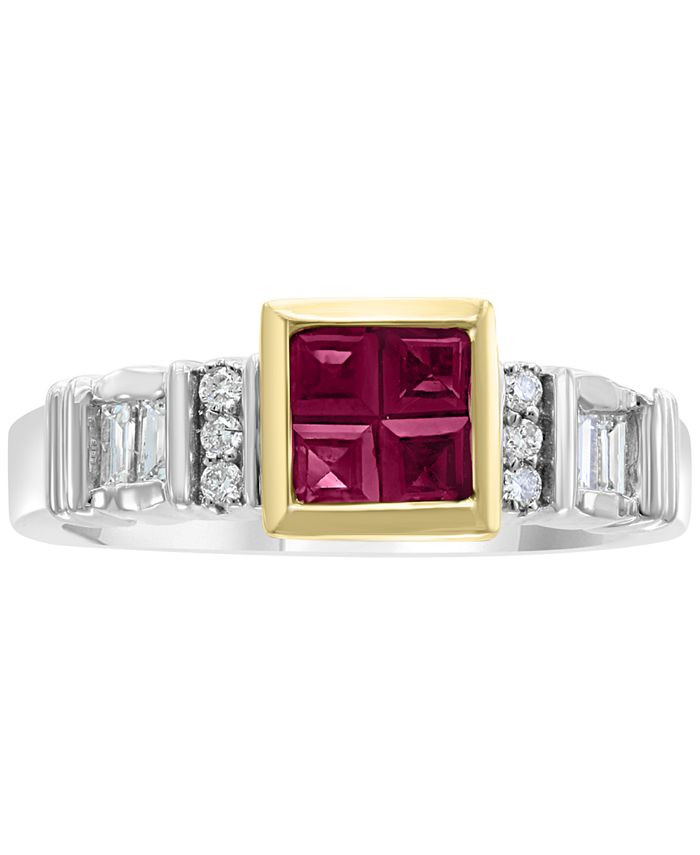 EFFY Collection EFFY® Ruby (3/4 ct. t.w.) & Diamond (1/4 ct. t.w.) Ring ...