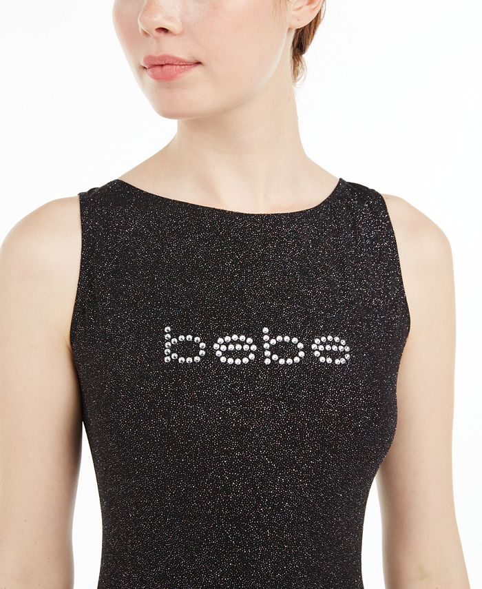 bebe Rhinestone Glitter Dress - Macy's