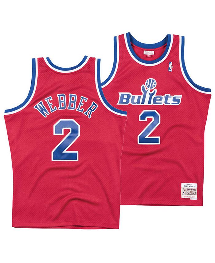 Mitchell & Ness Men's Chris Webber Washington Bullets Hardwood Classic ...