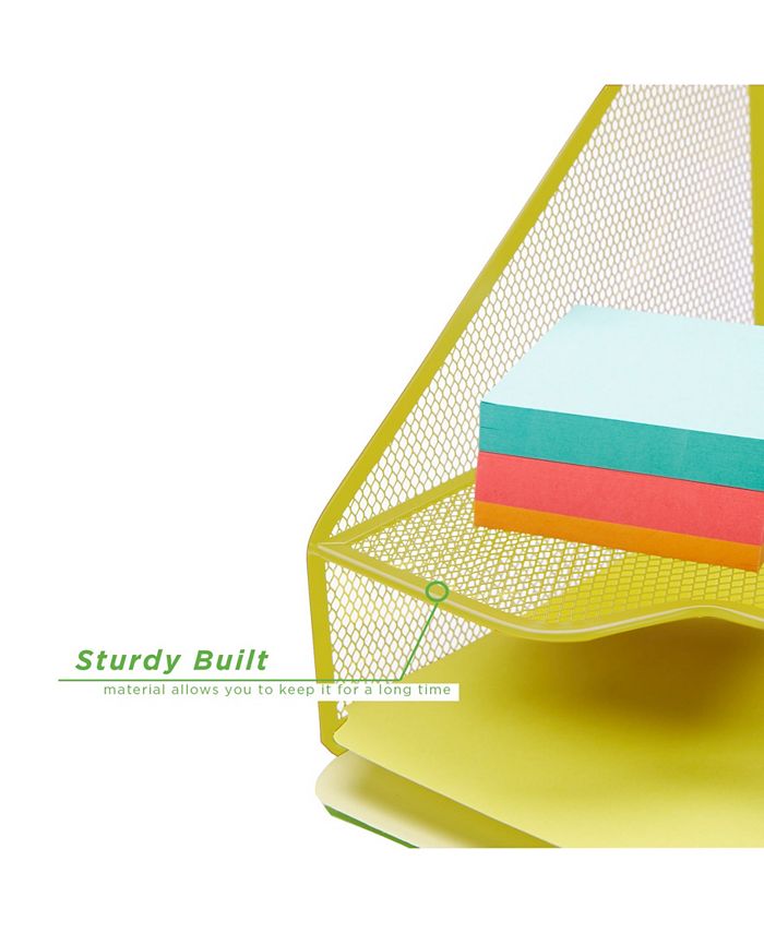 Mind Reader 3 Section Desk File Organizer, Document Letter Tray For ...