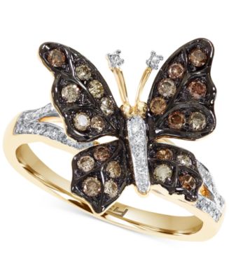 EFFY® Diamond Butterfly Statement Ring (1/2 ct. t.w.) in 14k Gold - Macy's