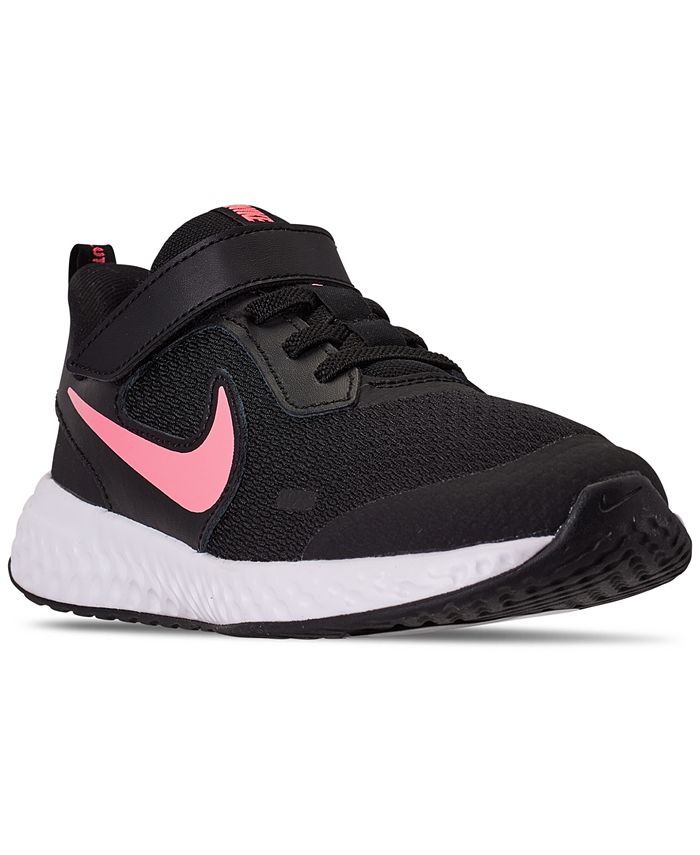 Nike Little Girls Revolution 5 Stay-Put Closure Running Sneakers from ...