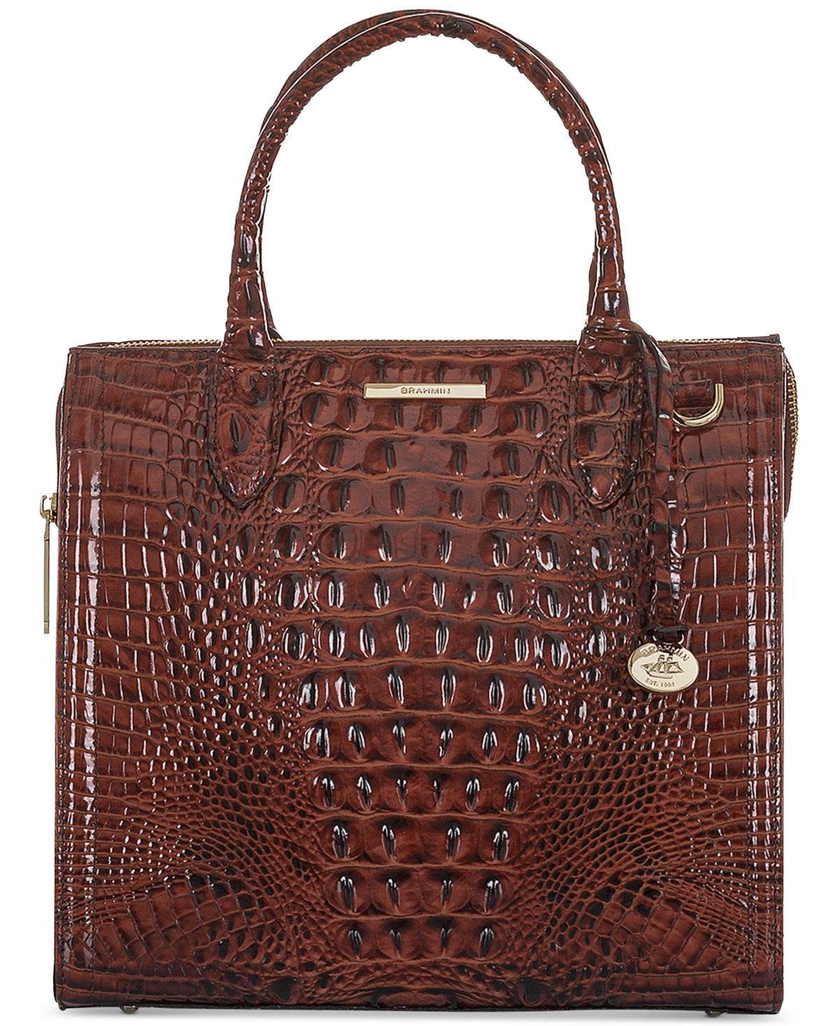 Click here for Brahmin Caroline Melbourne Embossed Leather Satche... prices