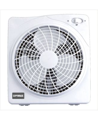 Optimus F-1022 10" 2 Speed Box Fan - Macy's
