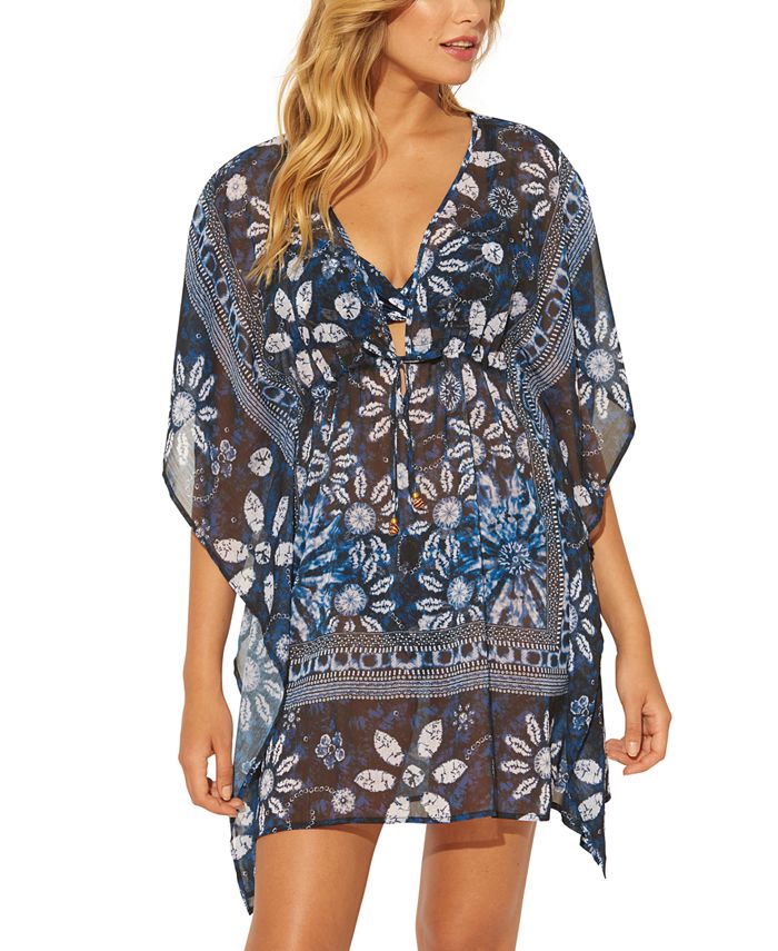 Bleu by Rod Beattie Printed Caftan Cover-Up - Macy's