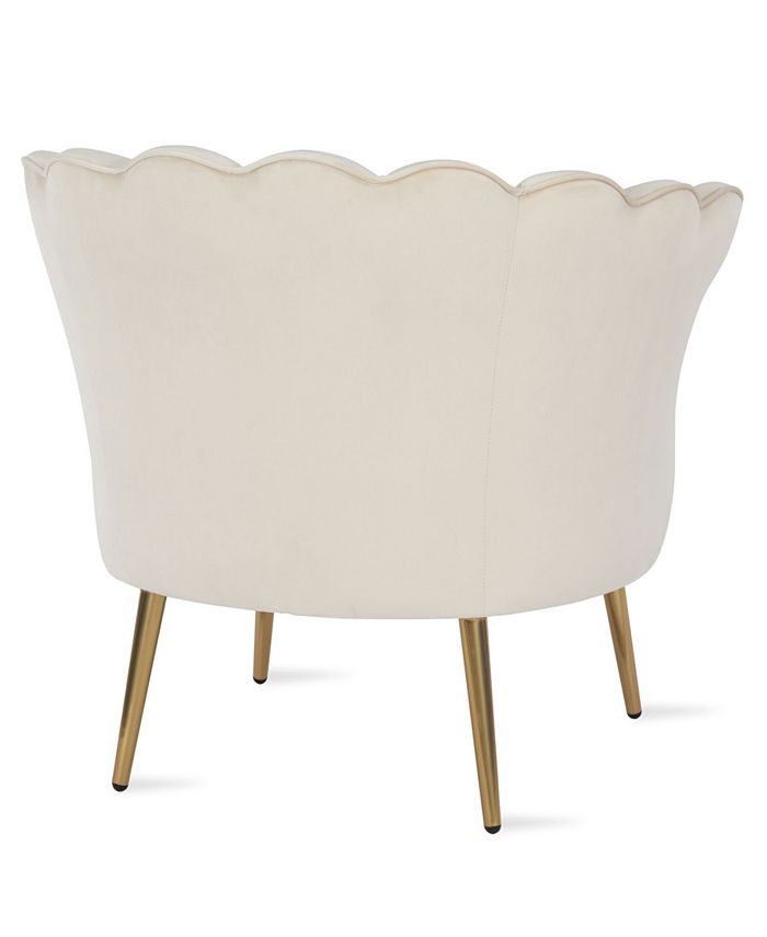 Novogratz Collection Presley Modern Glam Seashell Accent Chair - Macy's