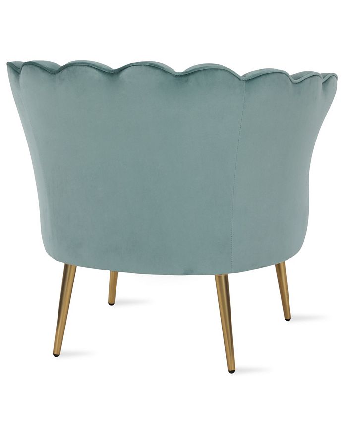 Novogratz Collection Presley Modern Glam Seashell Accent Chair - Macy's