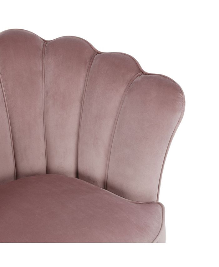 Novogratz Collection Presley Modern Glam Seashell Accent Chair - Macy's