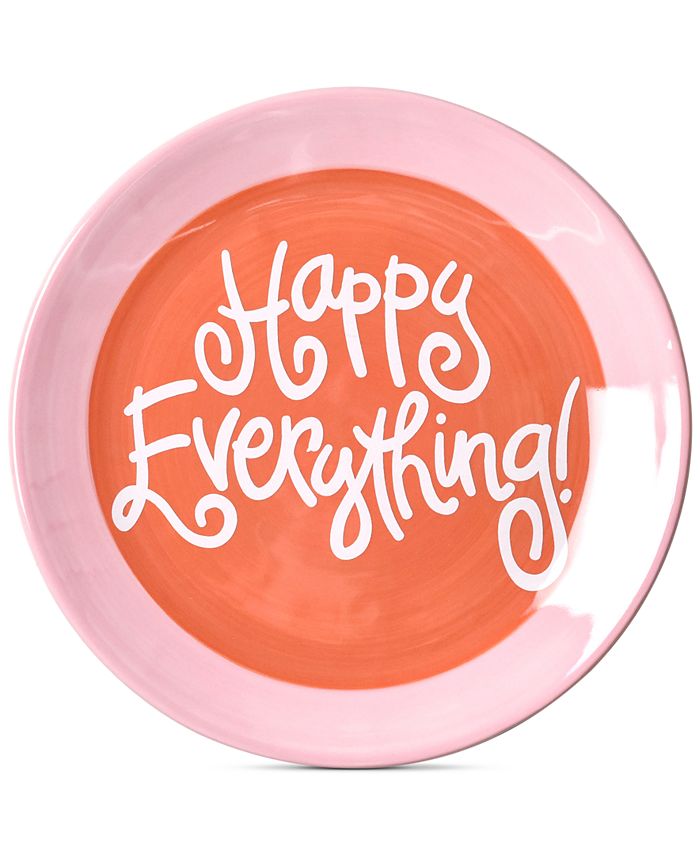 Happy Everything Persimmon Dessert Plate - Macy's