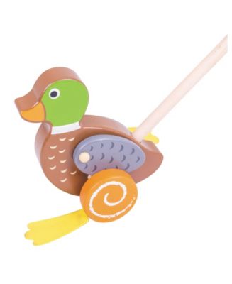 Bigjigs Toys Push Along Duck - Macy's