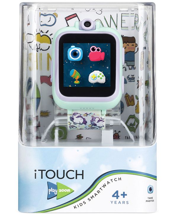 iTouch Kids PlayZoom Rainbow Unicorn Strap Touchscreen Smart Watch ...