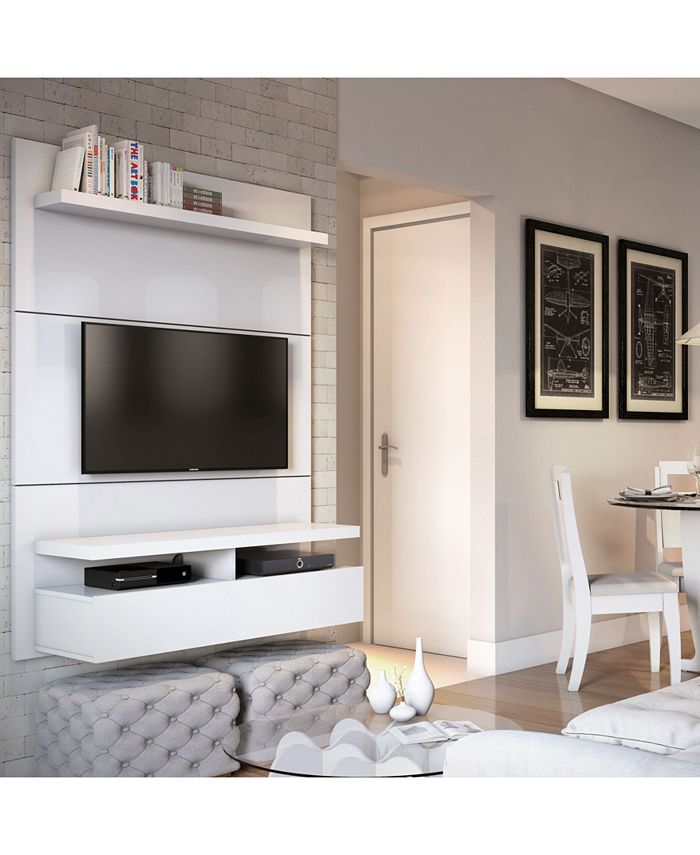 Manhattan Comfort City 1.2 Floating Wall Theater Entertainment Center ...