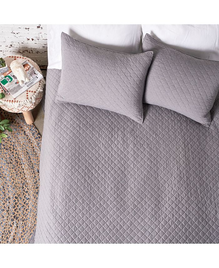 carol & frank Jersey Gray Quilt, Twin - Macy's