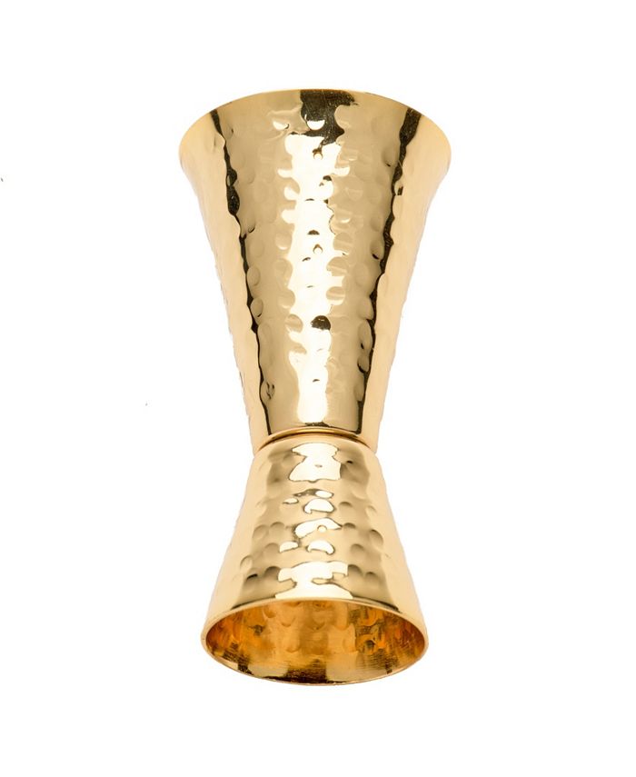 Prince of Scots 24K Gold Plate Hammered Solid Copper Jigger - Macy's