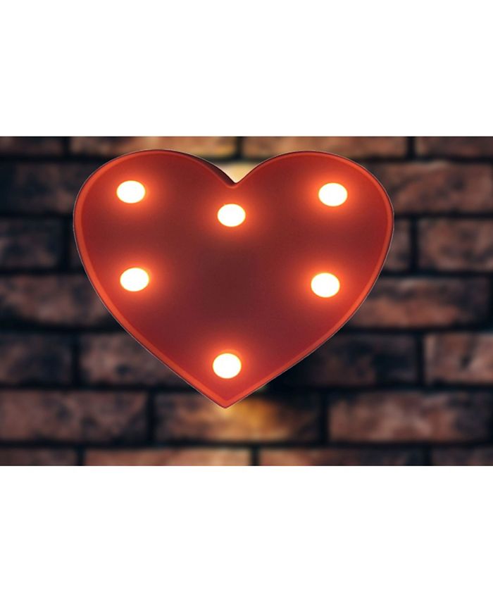 Creative Motion Battery-Operated Heart Light with 14 Lights - Macy's