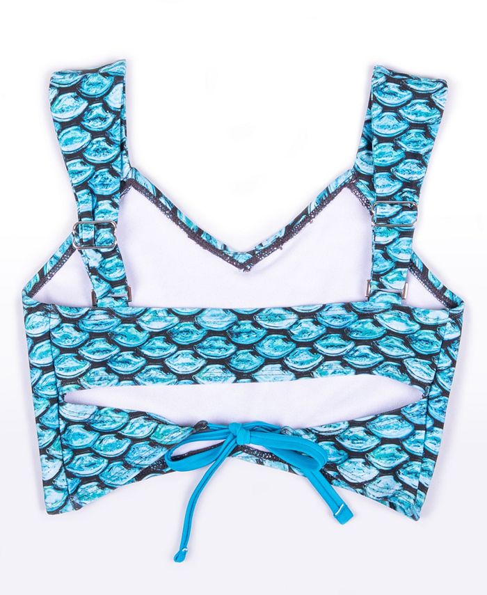 Fin Fun Big Girls Scale-Print Crop Top - Macy's